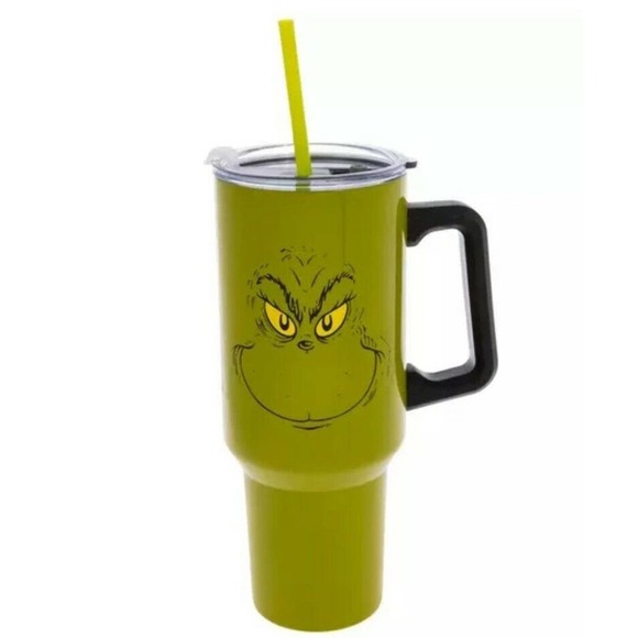 Grinch | Dining | The Grinch Tumbler Green Face Straw How The Grinch ...